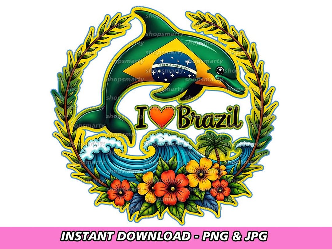 I Love Brazil Clipart Flag Png Brasil Tshirt Design Custom Product ...