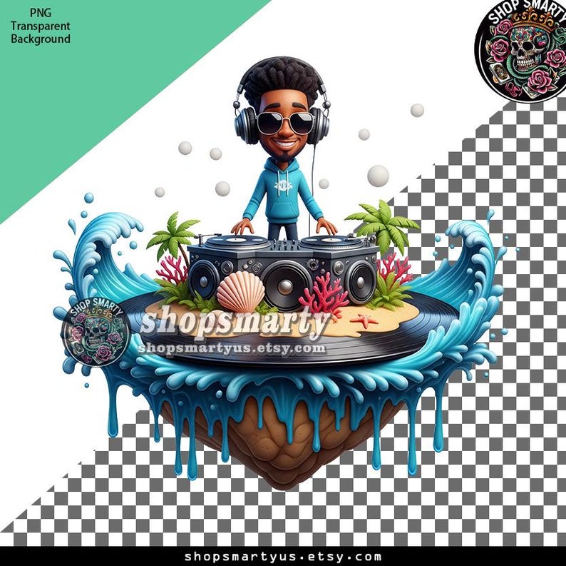 DJ T-shirt Design, Sublimation File PNG Instant Download, Dj Logo ...