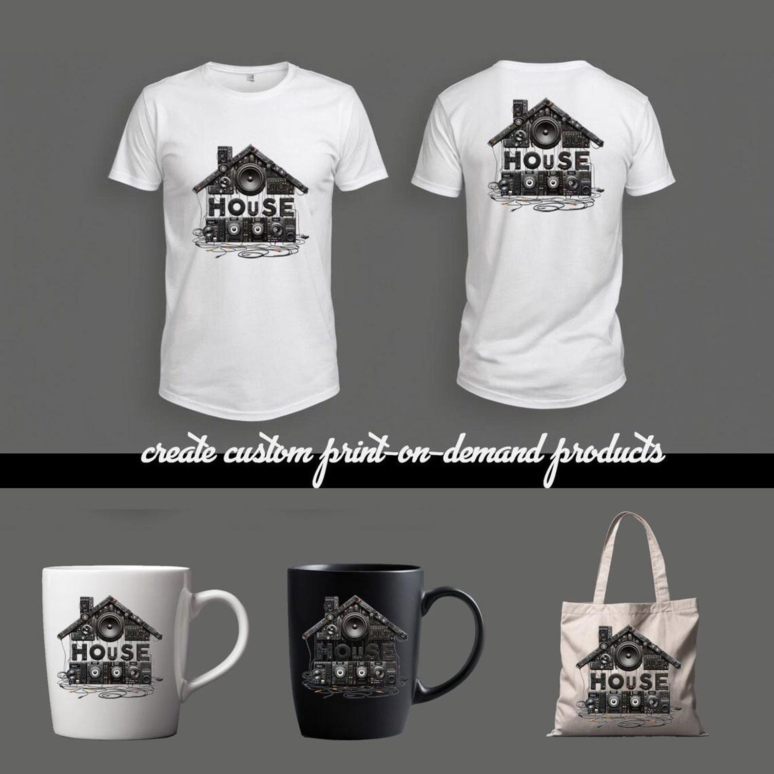 House Music Club Dj Equipment Mix Disco Tribal Musical Theme High ...