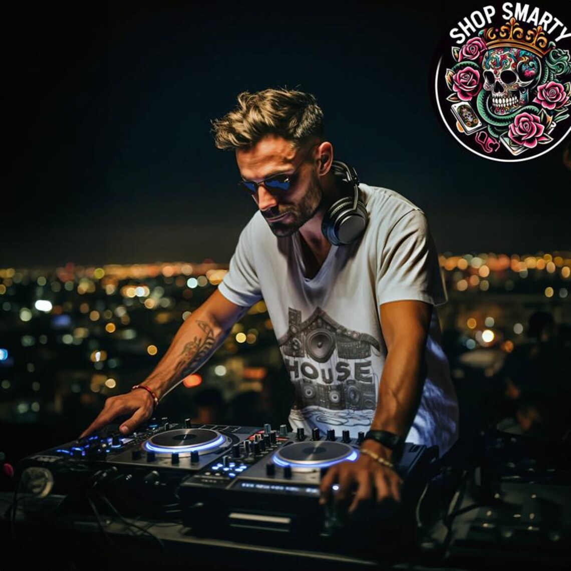 House Music Club Dj Equipment Mix Disco Tribal Musical Theme High ...