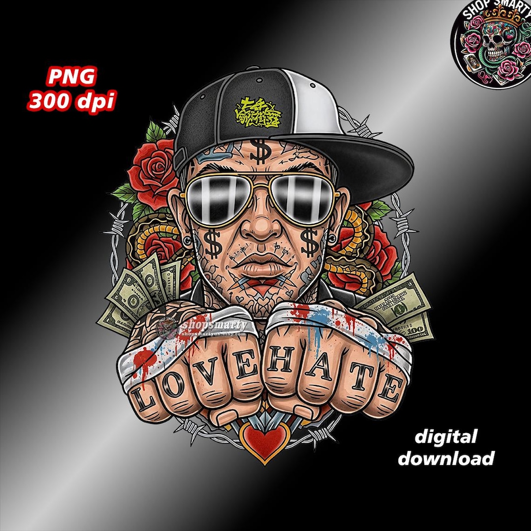 Gang T-shirt Design Instant PNG Download for Graphic Shirt Sublimation ...
