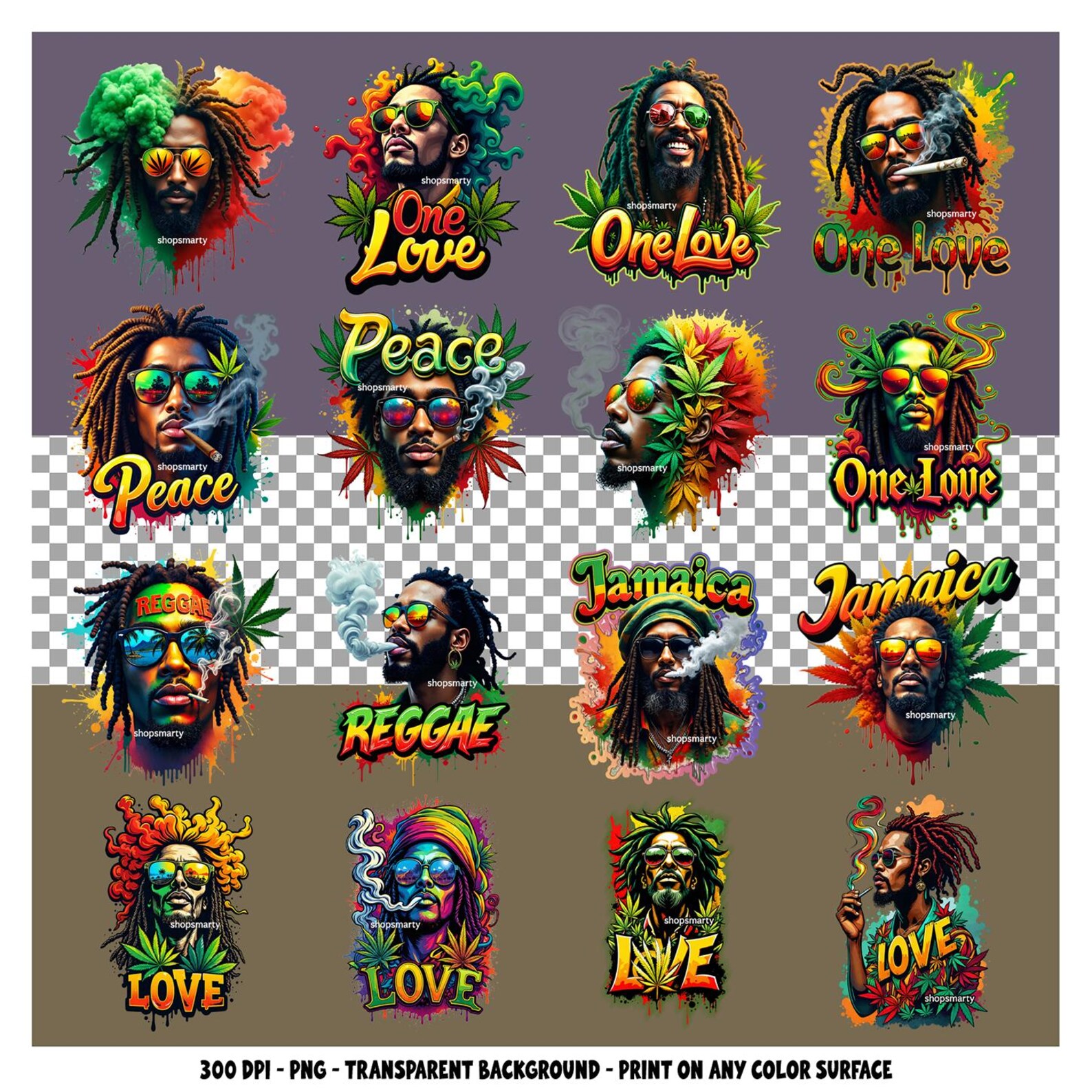 Jamaica PNG Reggae Sublimation Design, Rasta Art Graphic, Trendy Shirt ...