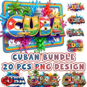 Cuba Download Png Bundle, Cuba Clipart Images T-shirt Design, Cuban ...