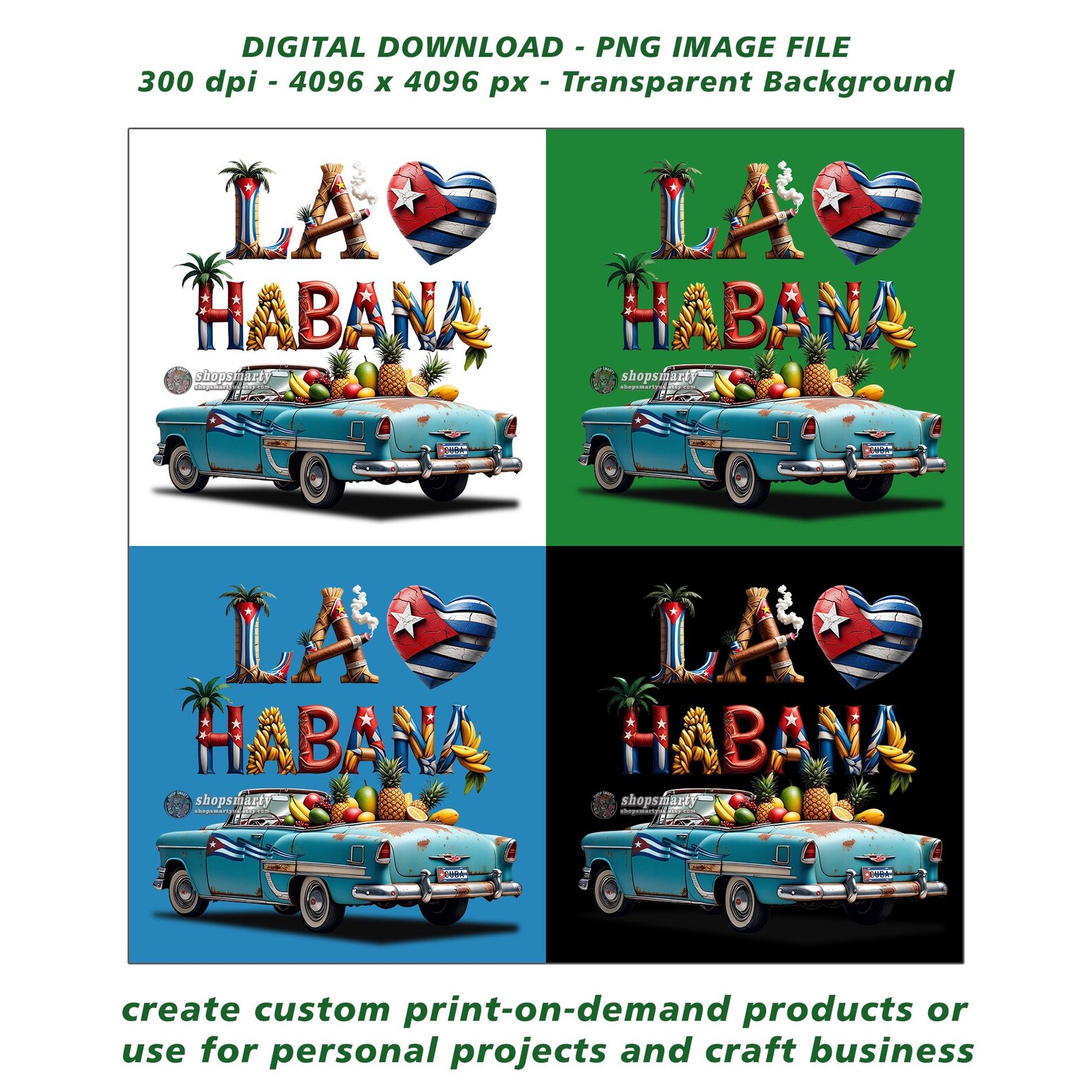 Havana Vintage Car T-shirt Design, Cuba PNG Clipart, Vintage Car Design ...