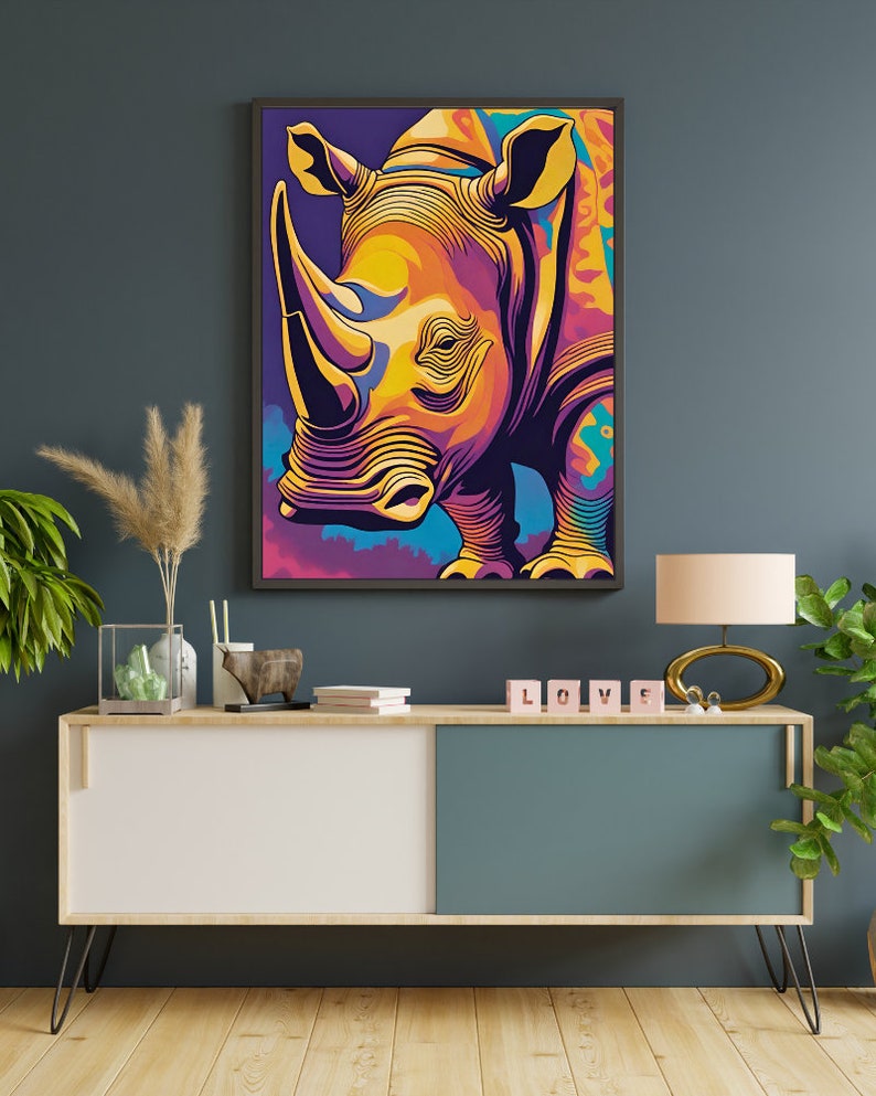 Abstract Animal Portraits Wall Art Creatures in Color Collection THE ...