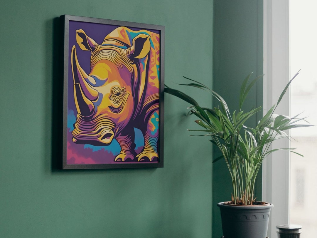 Abstract Animal Portraits Wall Art Creatures in Color Collection THE ...