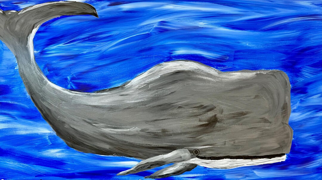 Whale Acrylic Painting PRINT| Original Acrylic Art, Home Decor, Beach ...