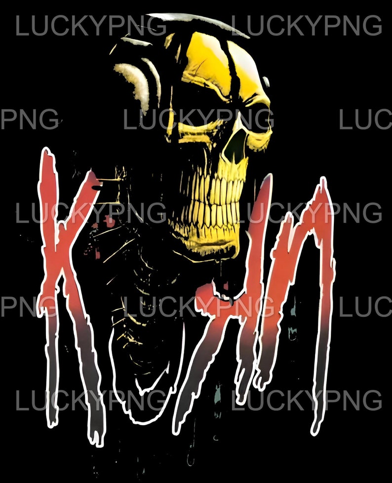 Korn Band Retro Art Print: Skull Design (PNG) - Etsy