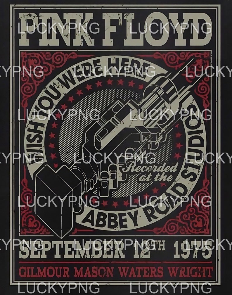 Pink Floyd Retro Art PNG: Abbey Road Studios (digital Download) - Etsy