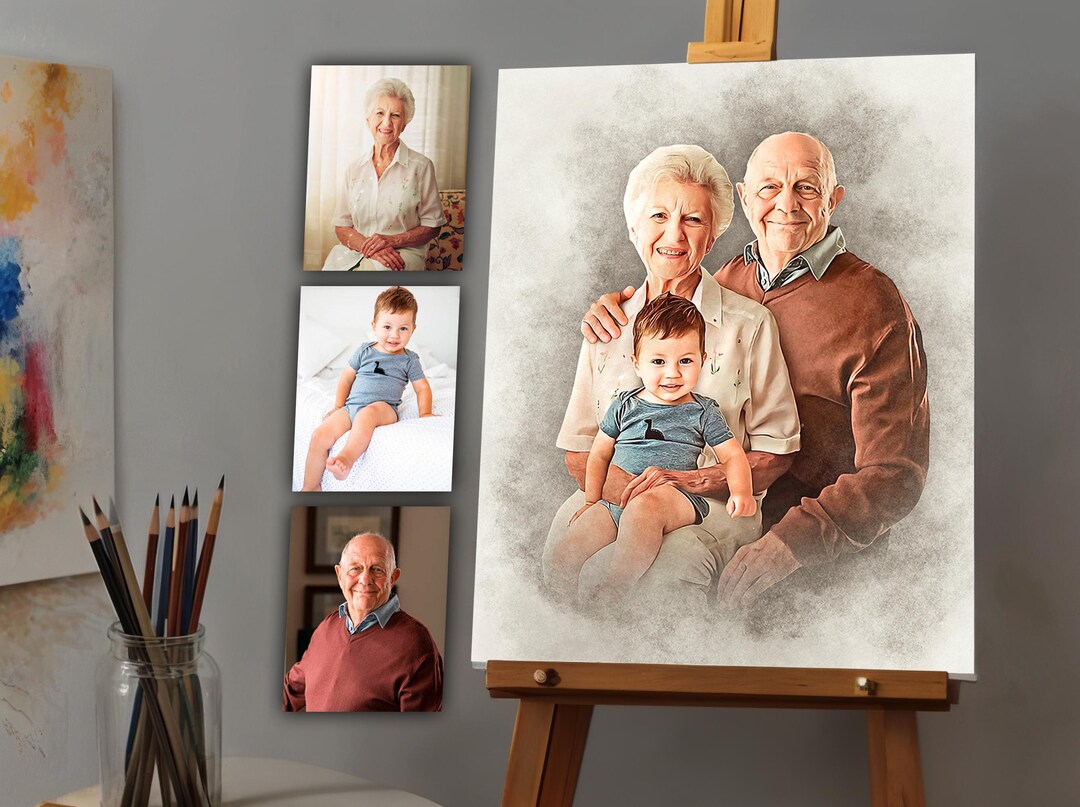 Add Person to Family Photo, Loved One Portrait With Baby, Deceased Love ...