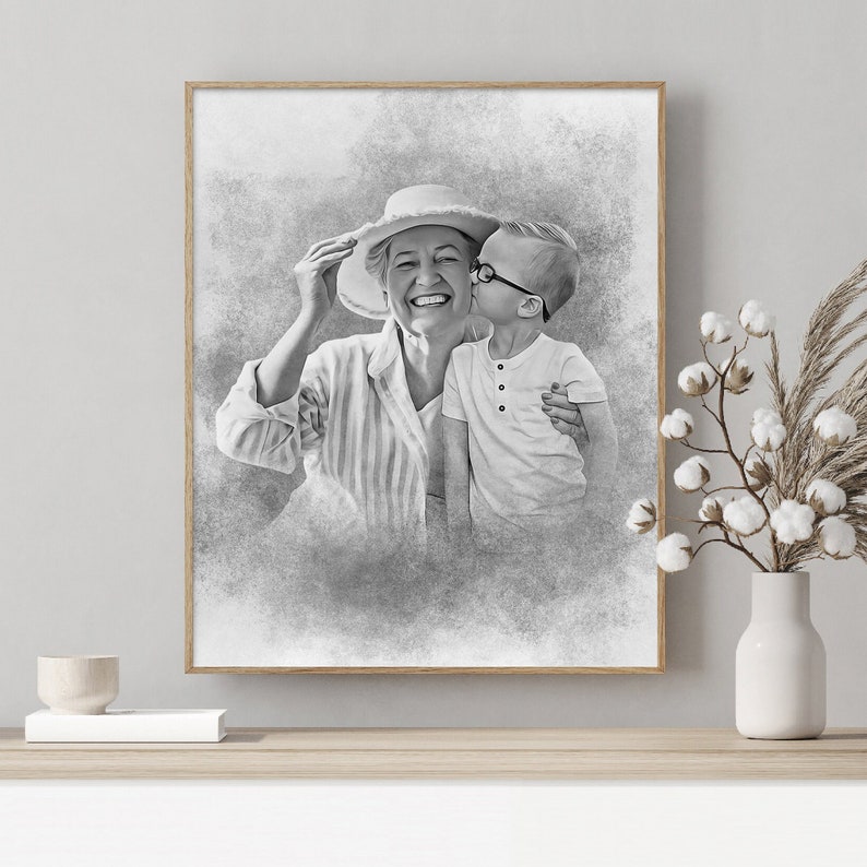 Add Deceased Loved One to Photo, Memorial Gift for Loss of Dad Mom ...