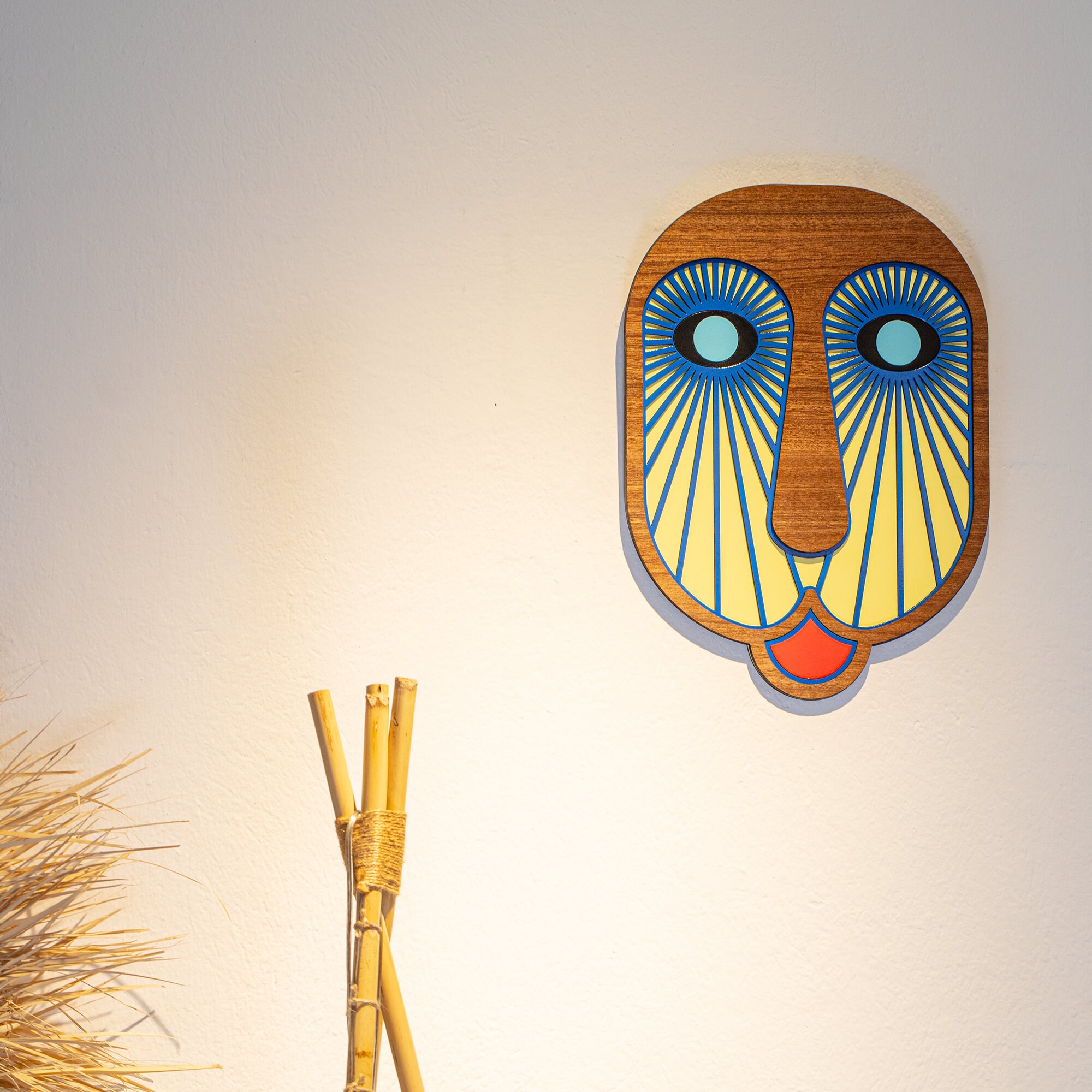 African Inspired Handcrafted Wooden Wall Mask - Ethical Tribal Home ...