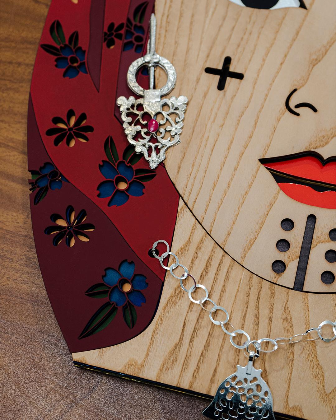 Handmade African Amazigh Berber Woman Wooden Wall Art | Tunisian Boho ...