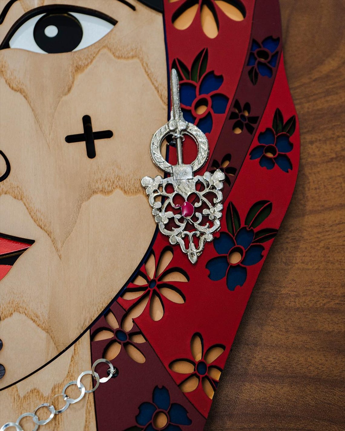Handmade African Amazigh Berber Woman Wooden Wall Art | Tunisian Boho ...