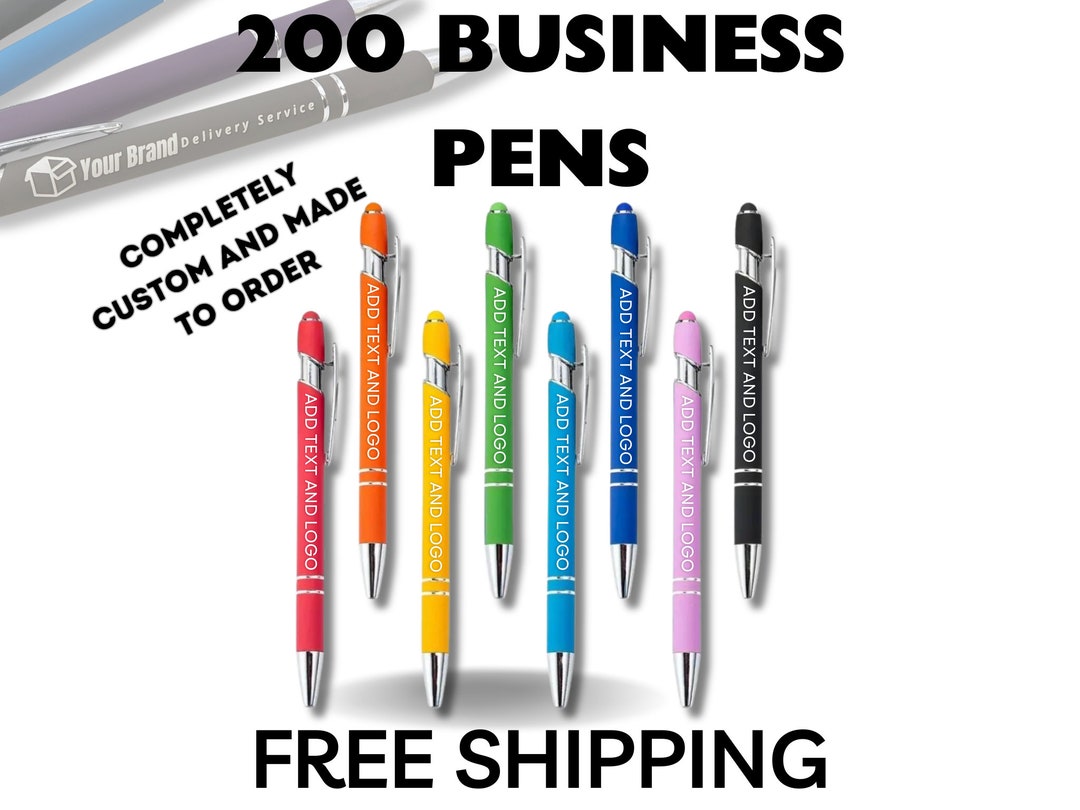 Custom Business Pens 200 Pens Bulk Business Pens for Marketing and ...