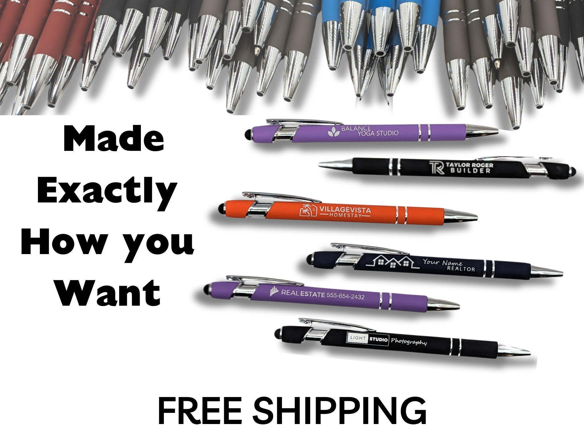 Custom Business Pens 200 Pens Bulk Business Pens for Marketing and ...