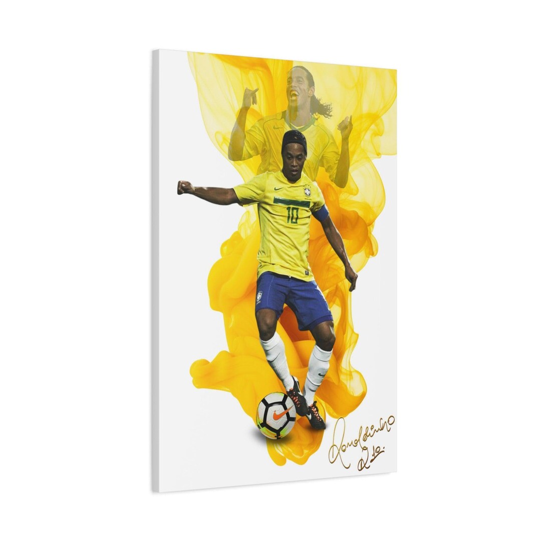 Ronaldinho Wall Art, Brazil Poster, Soccer Wall Arts, Man Cave Decore ...