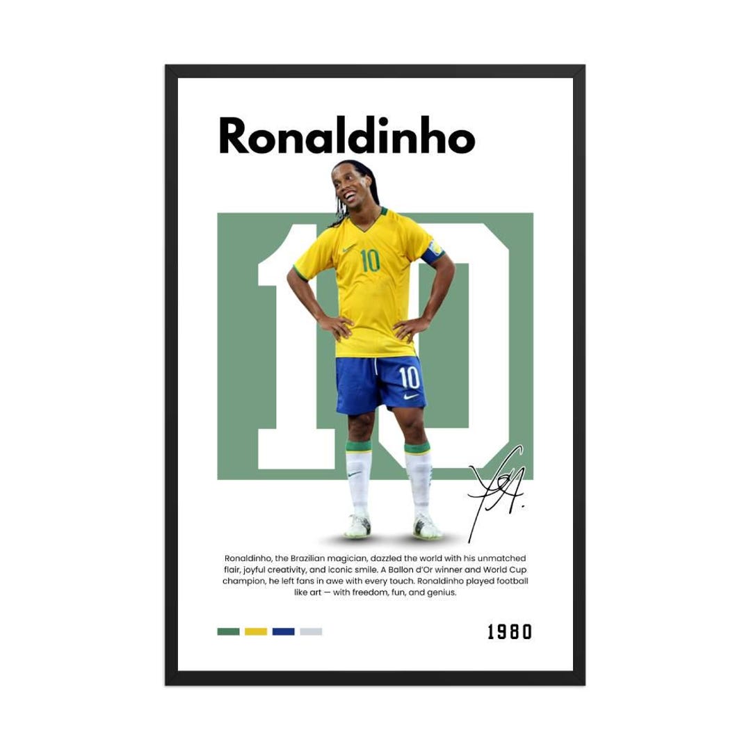 Ronaldinho Football Poster, Brazil Soccer Art (wall Decor Print) - Etsy
