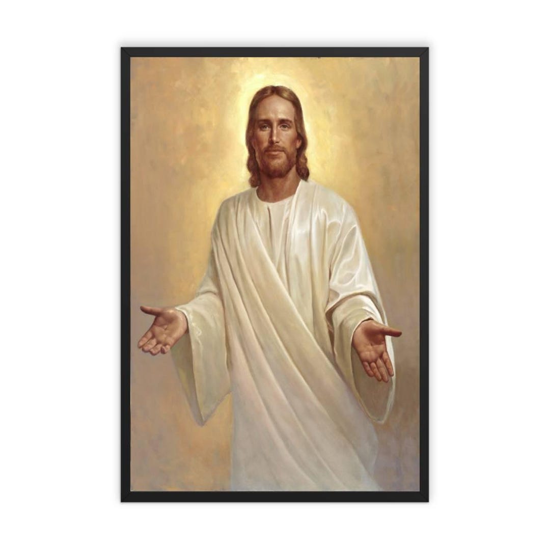 Welcome Christ Poster, Jesus Wall Art, Catholic Art Print, Christian ...