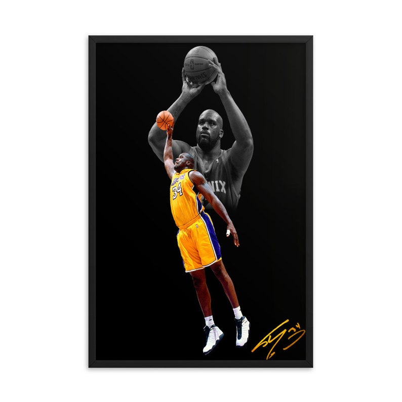 Shaquille O'neal Poster Basketball Poster, Canvas Print, Sports Framed ...