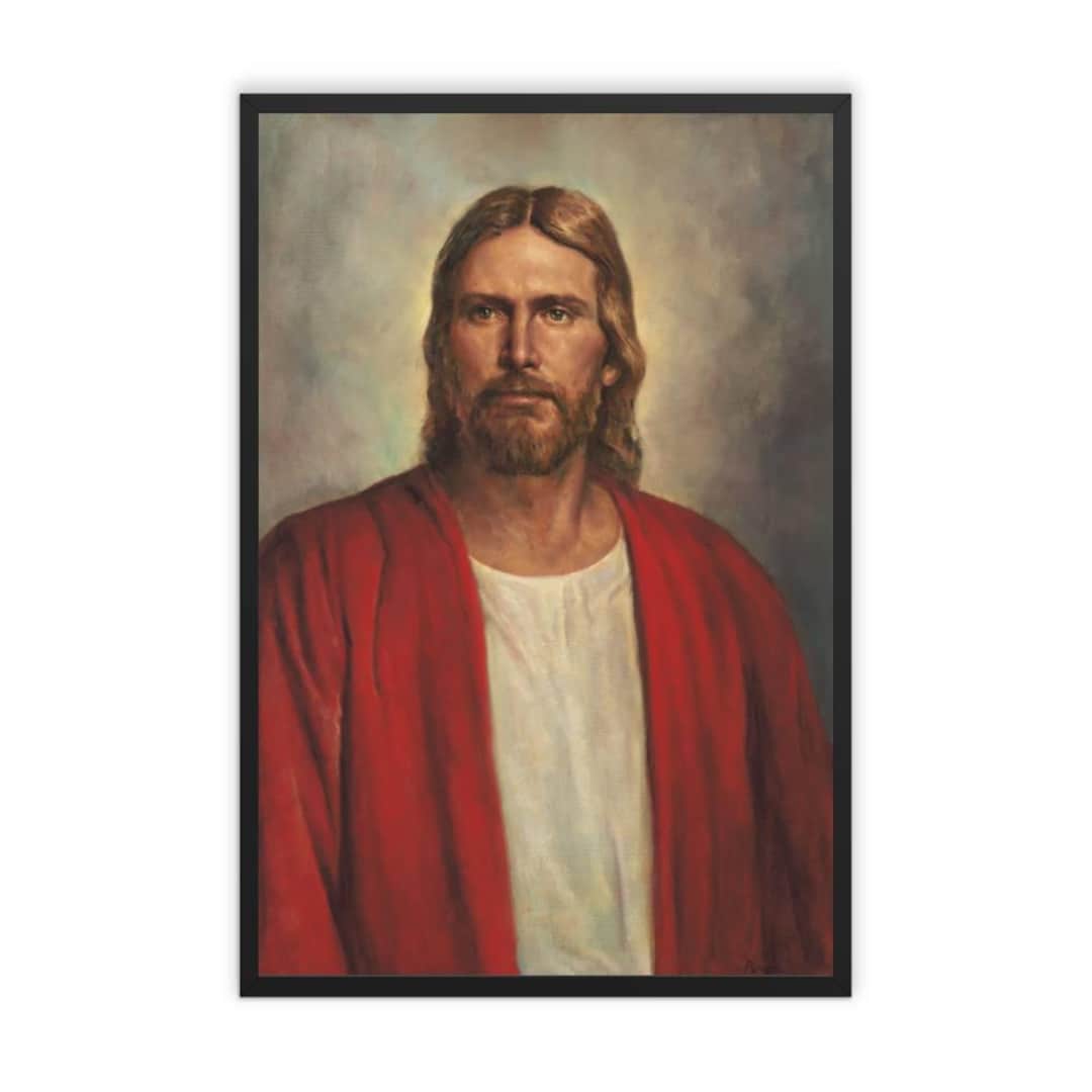 Jesus Red Robe Wall Art, Christ Poster, Joshua Art, Catholic Print ...