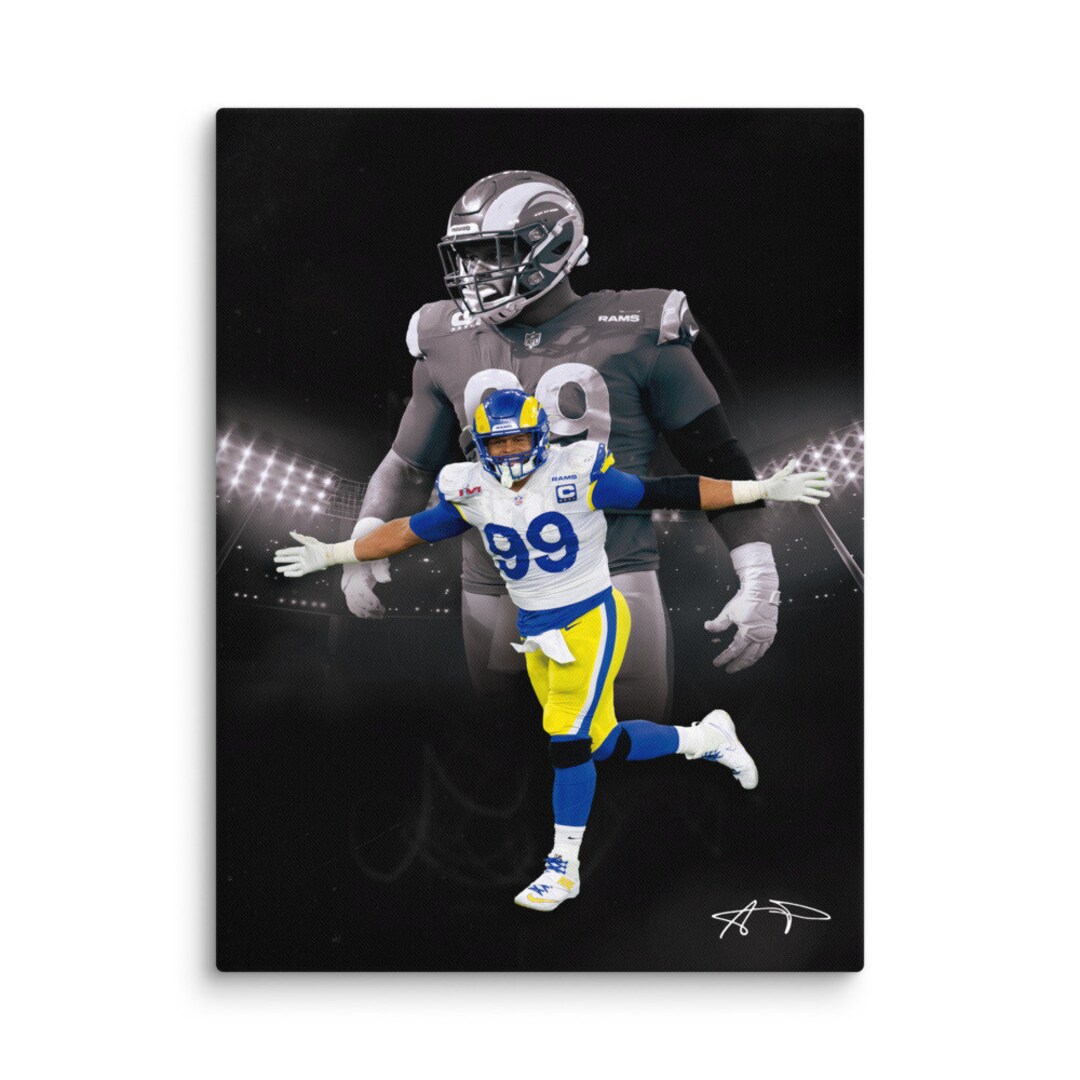 Aaron Donald Poster Football Poster, Canvas Print, Sports Framed Print ...