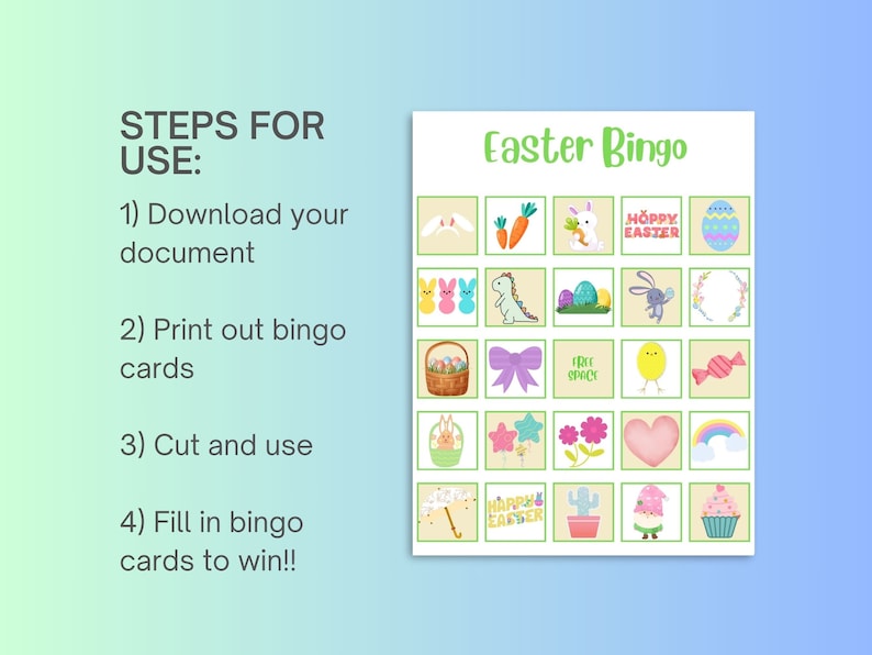 Printable Easter Bingo, 10 Bingo Cards 24 Calling Cards, Classroom ...