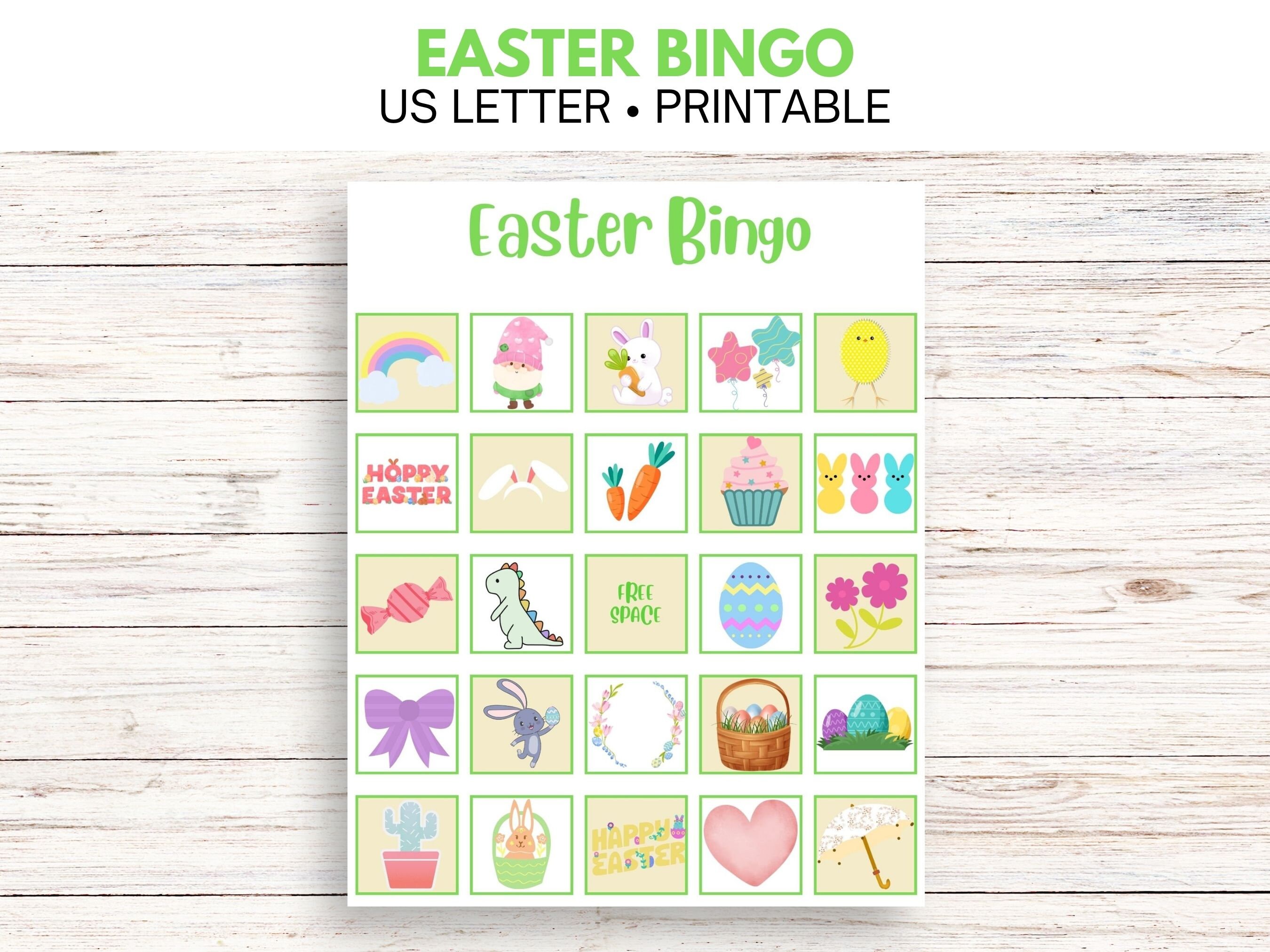 Printable Easter Bingo, 10 Bingo Cards 24 Calling Cards, Classroom ...