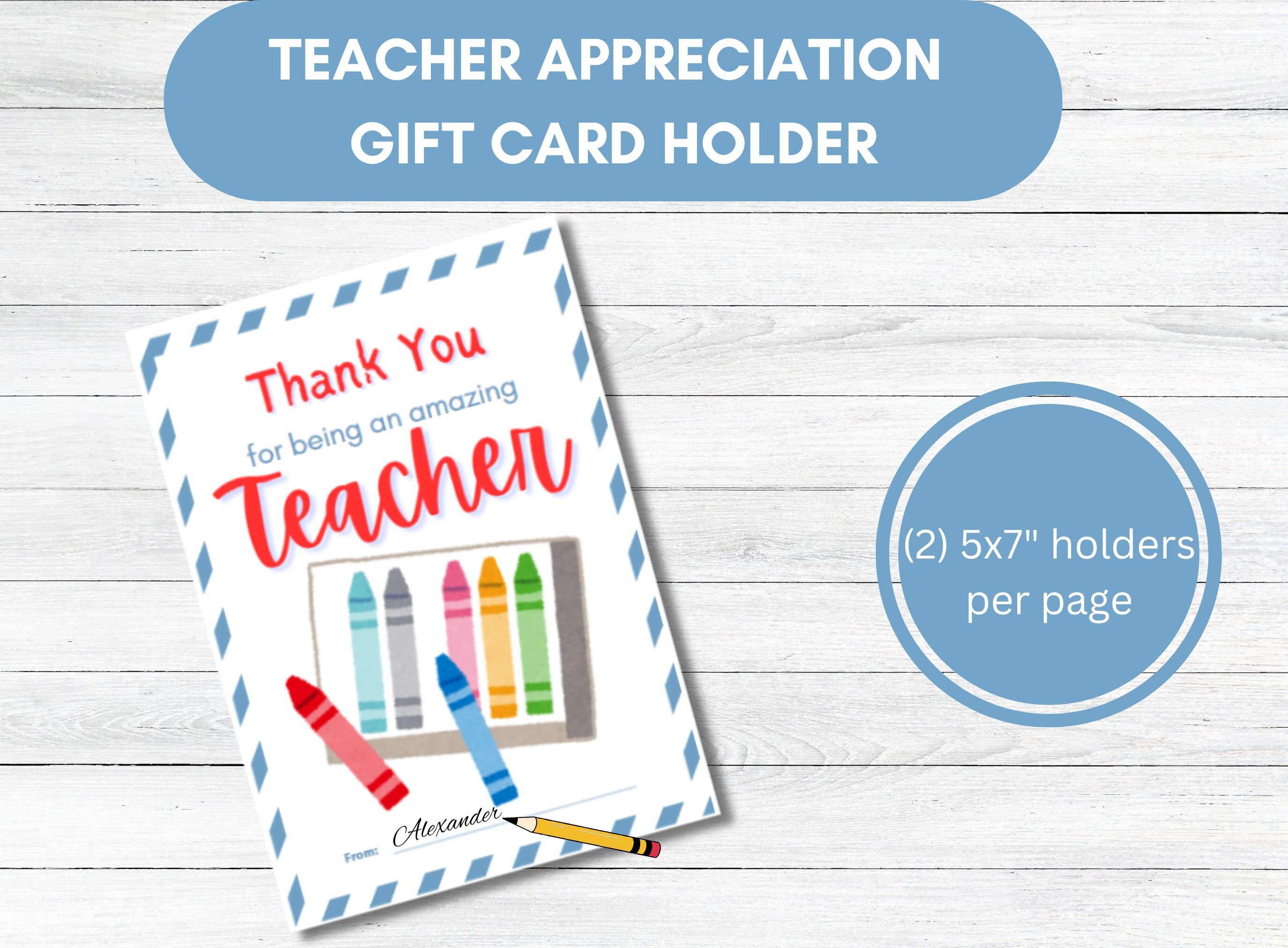 Teacher Appreciation Gift Card Holder, Teacher Gift Card Holder ...