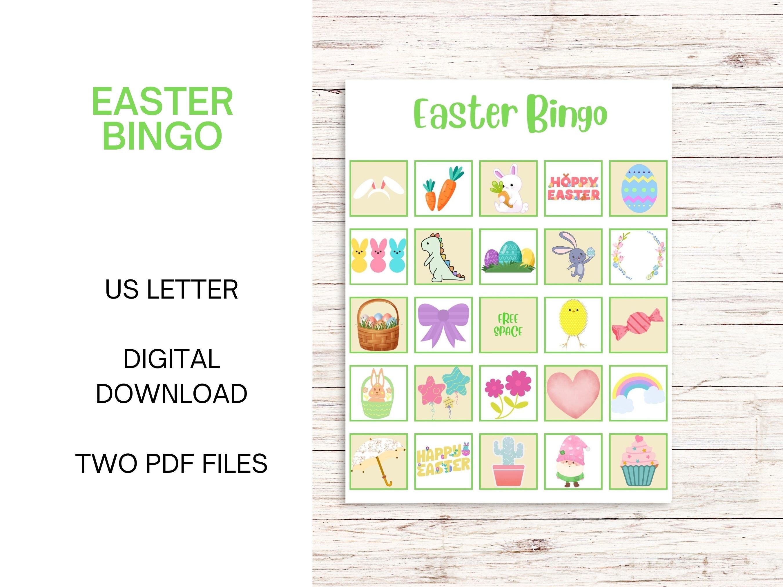 Printable Easter Bingo, 10 Bingo Cards 24 Calling Cards, Classroom ...