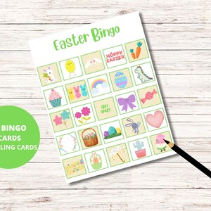 Printable Easter Bingo, 10 Bingo Cards 24 Calling Cards, Classroom ...