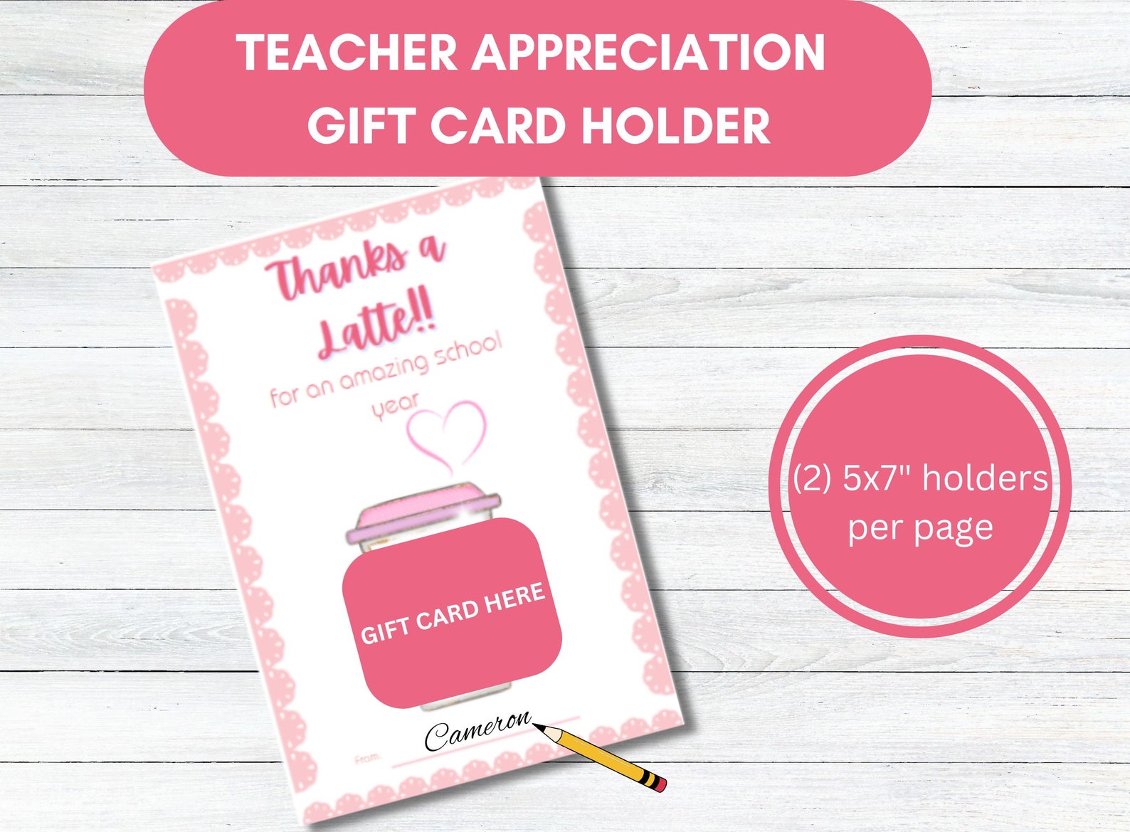 Teacher Appreciation Gift Card Holder, Teacher Thank You Card Holder ...