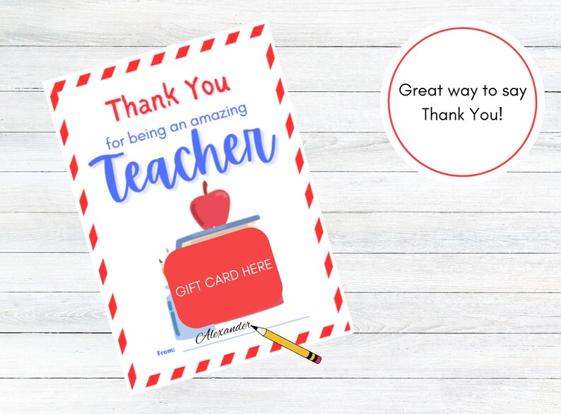 Teacher Appreciation Gift Card Holder, Teacher Gift Card Holder ...