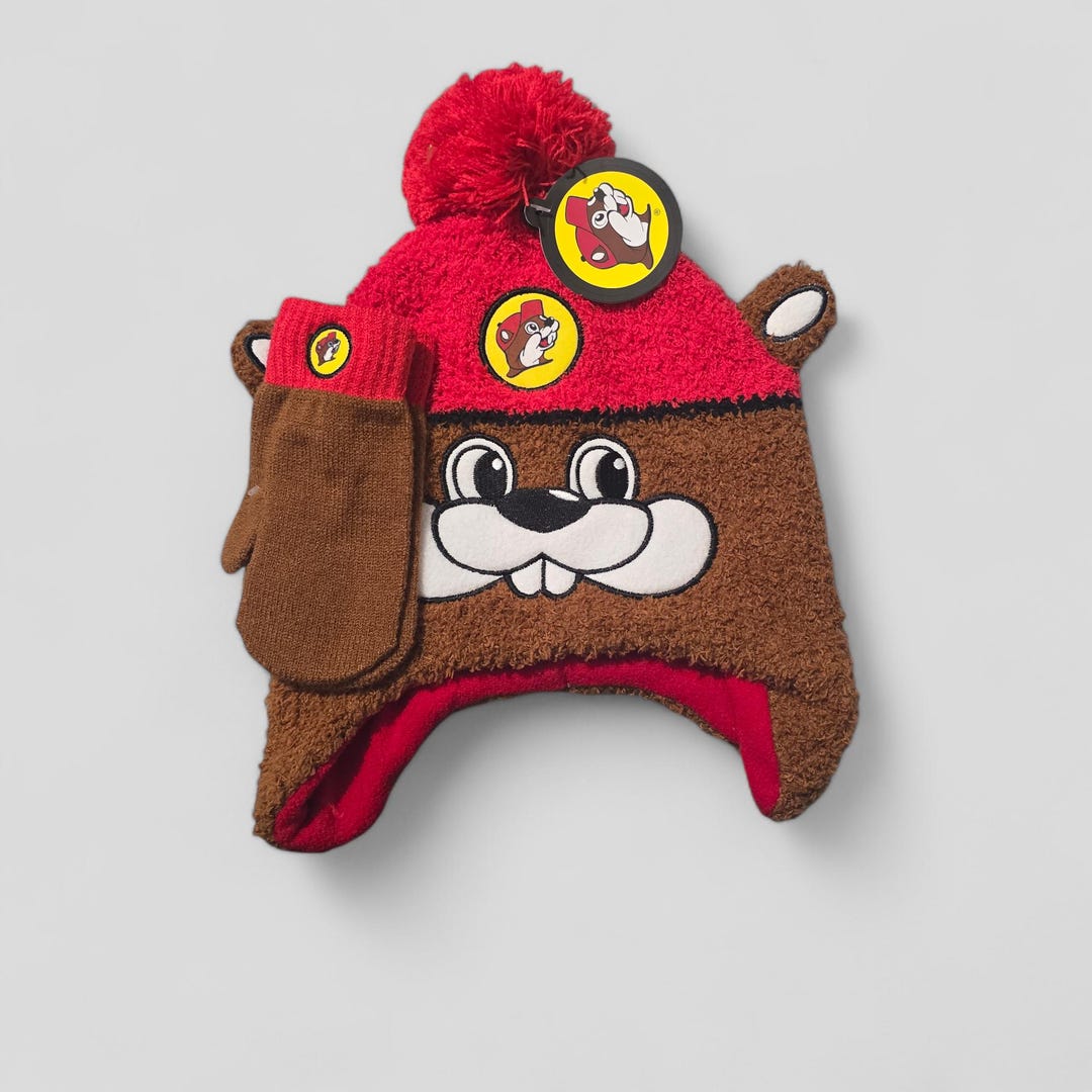 Buc-ee's Beaver Knit Hat & Gloves Toddler - Etsy