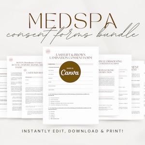 Editable Medspa Consent Forms, Client Information, Neurotoxin, Dermal ...