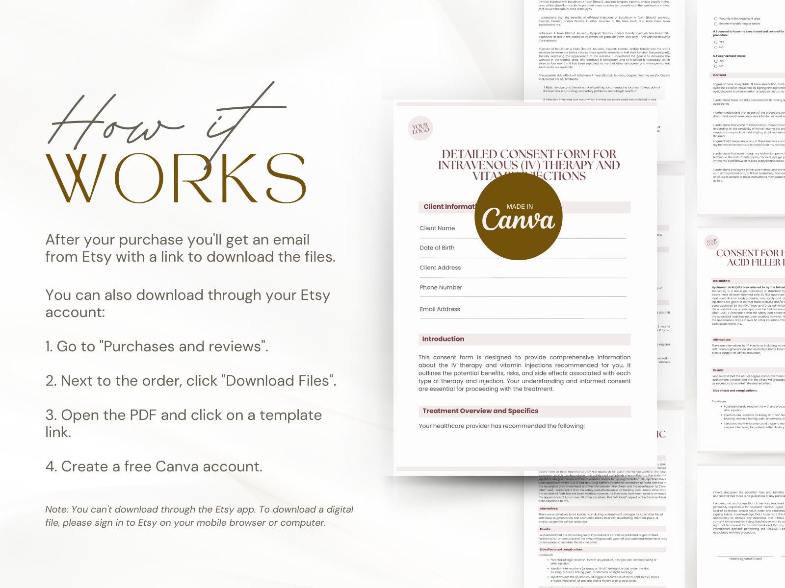 Editable Intravenous (IV) Therapy and Vitamin Injection Consent Form - Etsy