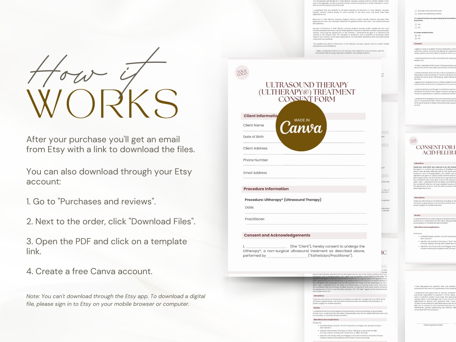 Editable Ultrasound Therapy (ultherapy®) Treatment Consent Form - Etsy
