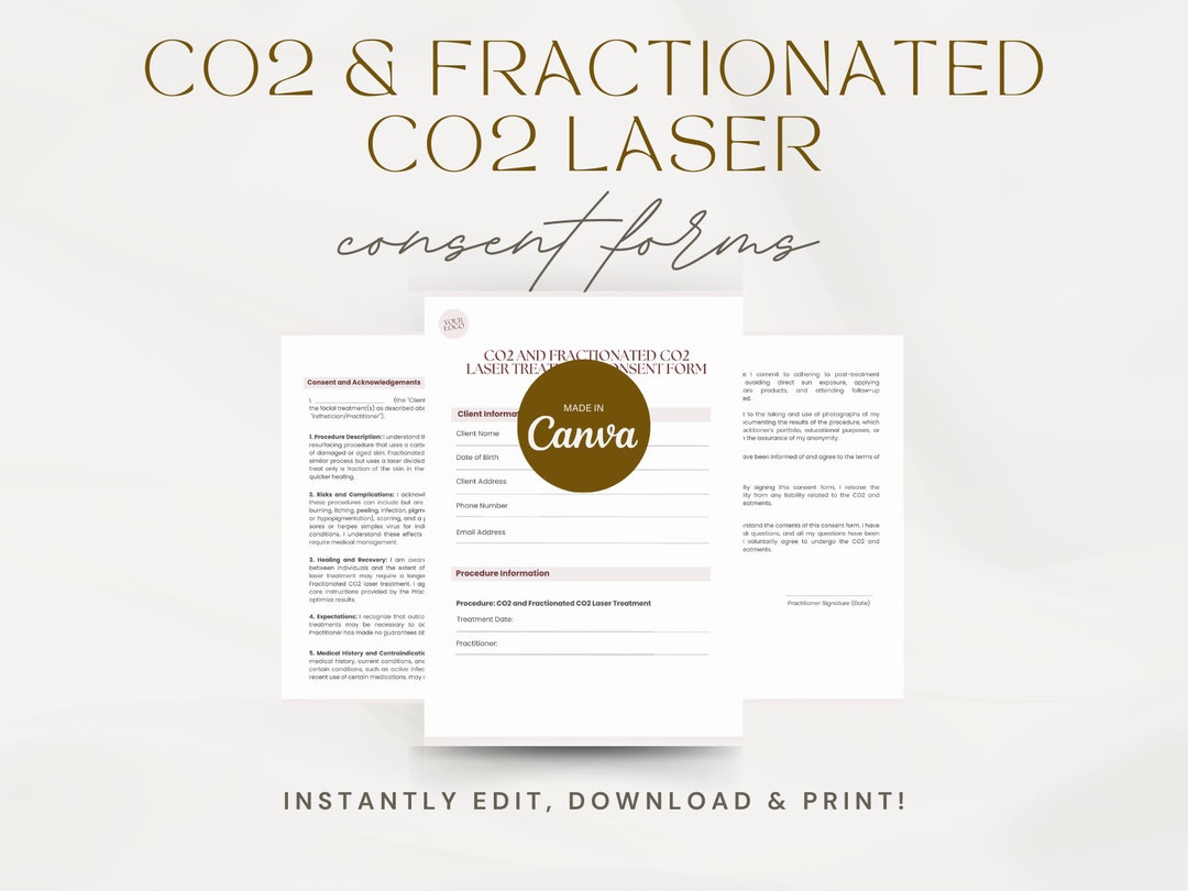 Editable CO2 and Fractionated CO2 Laser Consent Form - Etsy