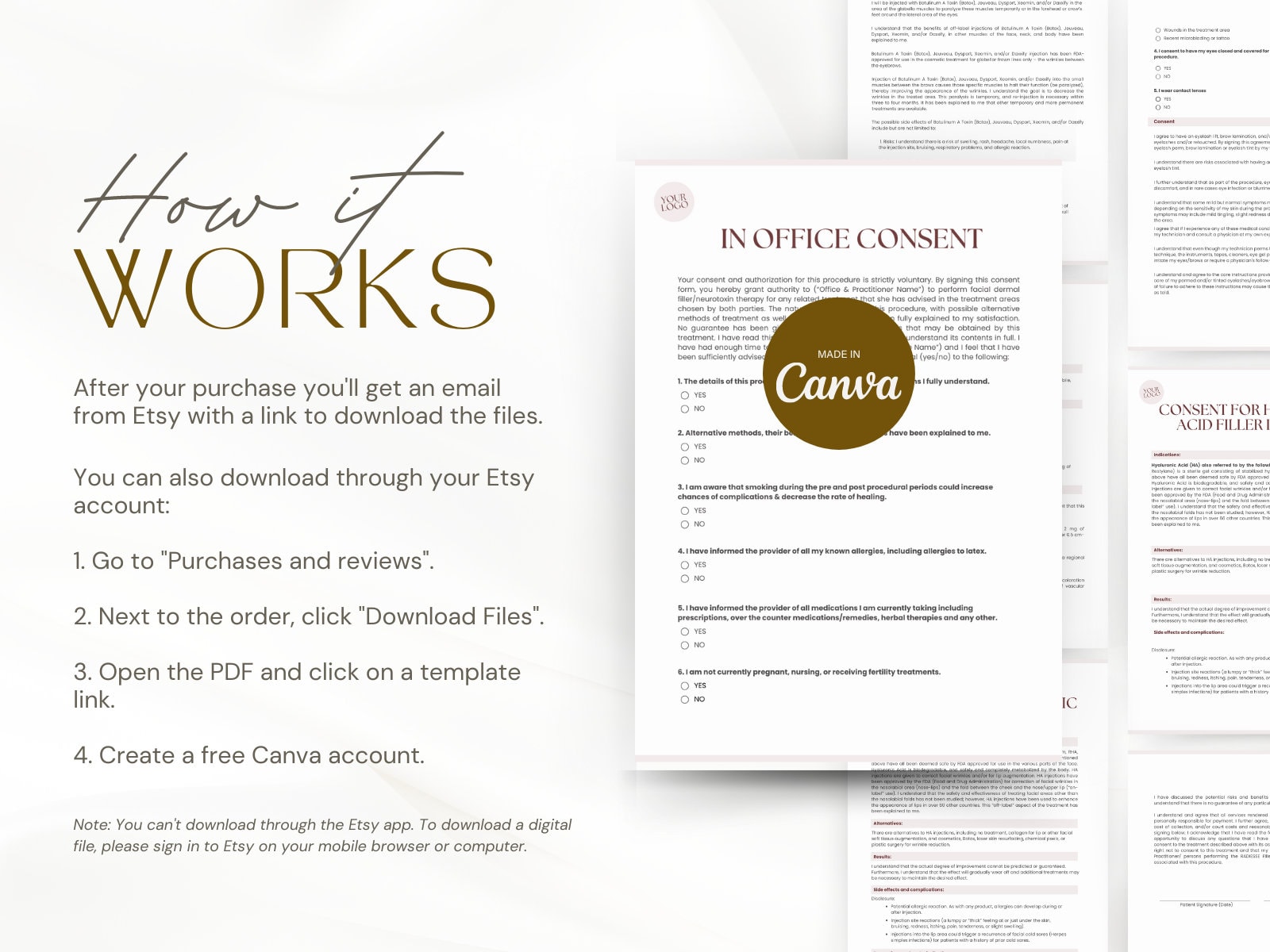 Editable in Office Procedure Consent Form - Etsy