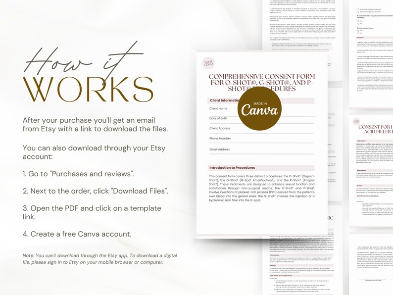 Editable O-shot®, G-shot®, and P-shot® Consent Forms - Etsy