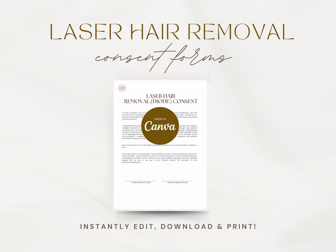 Editable Laser Hair Removal Consent Form - Etsy