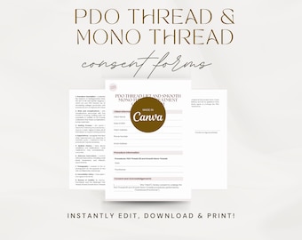 PDO Thread Lift Consent Form EDITABLE - Etsy