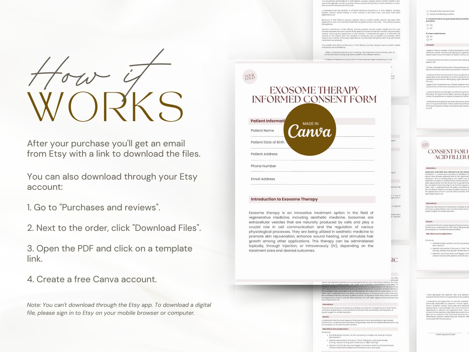 Editable Exosome Treatment Consent Form - Etsy