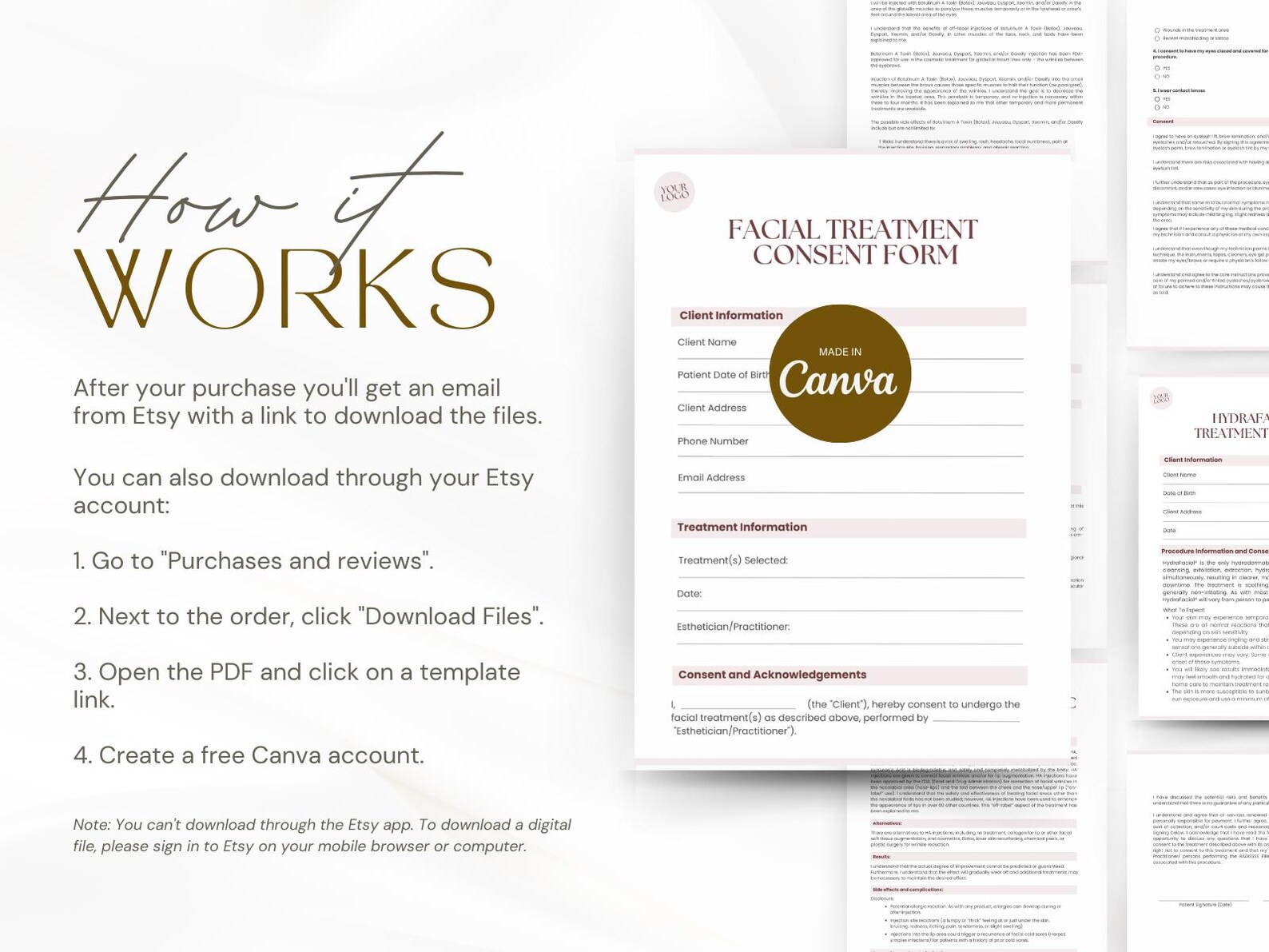 Editable Facial Treatment Consent Forms, Hydrafacial ...