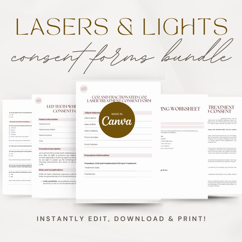 Red Light Therapy Consent Form - Etsy