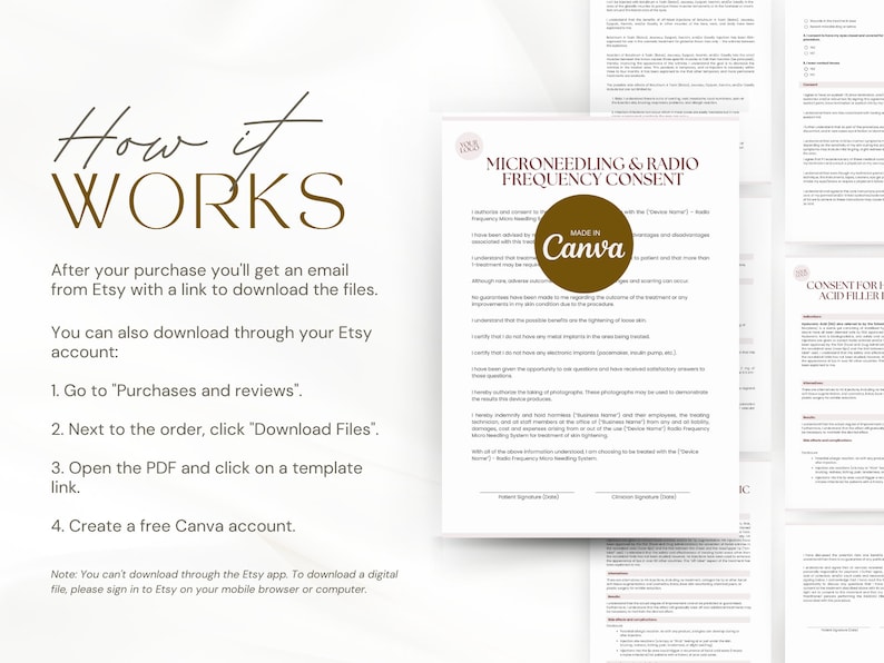 Editable Radiofrequency (RF) Microneedling Facial Treatment Consent ...