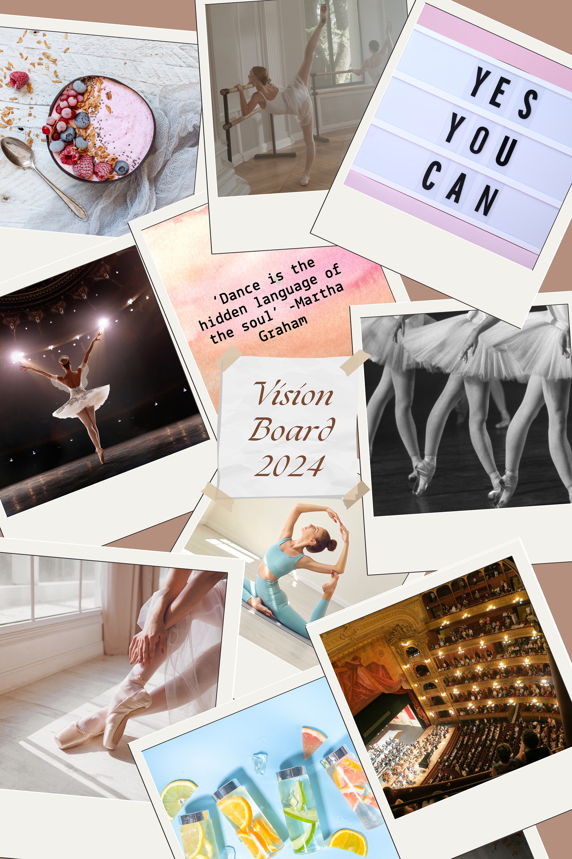 Dancer/ballerina Aesthetic Vision Board - Etsy