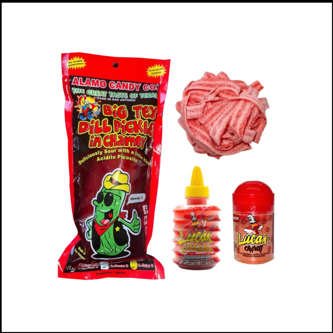 Alamo Candy Chamoy Flavored Pickle Pack Kit - Etsy