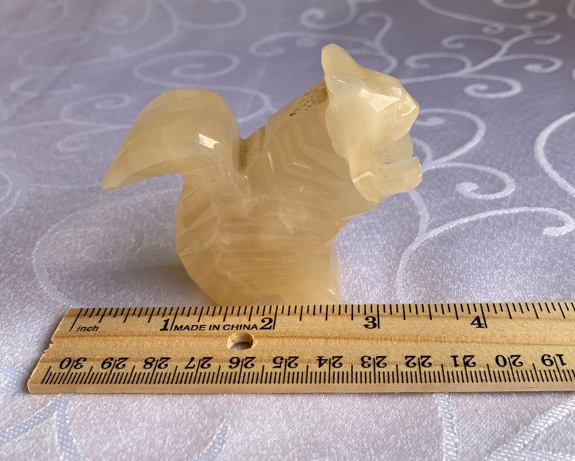 Vintage Squirrel Carved From Stone - Etsy