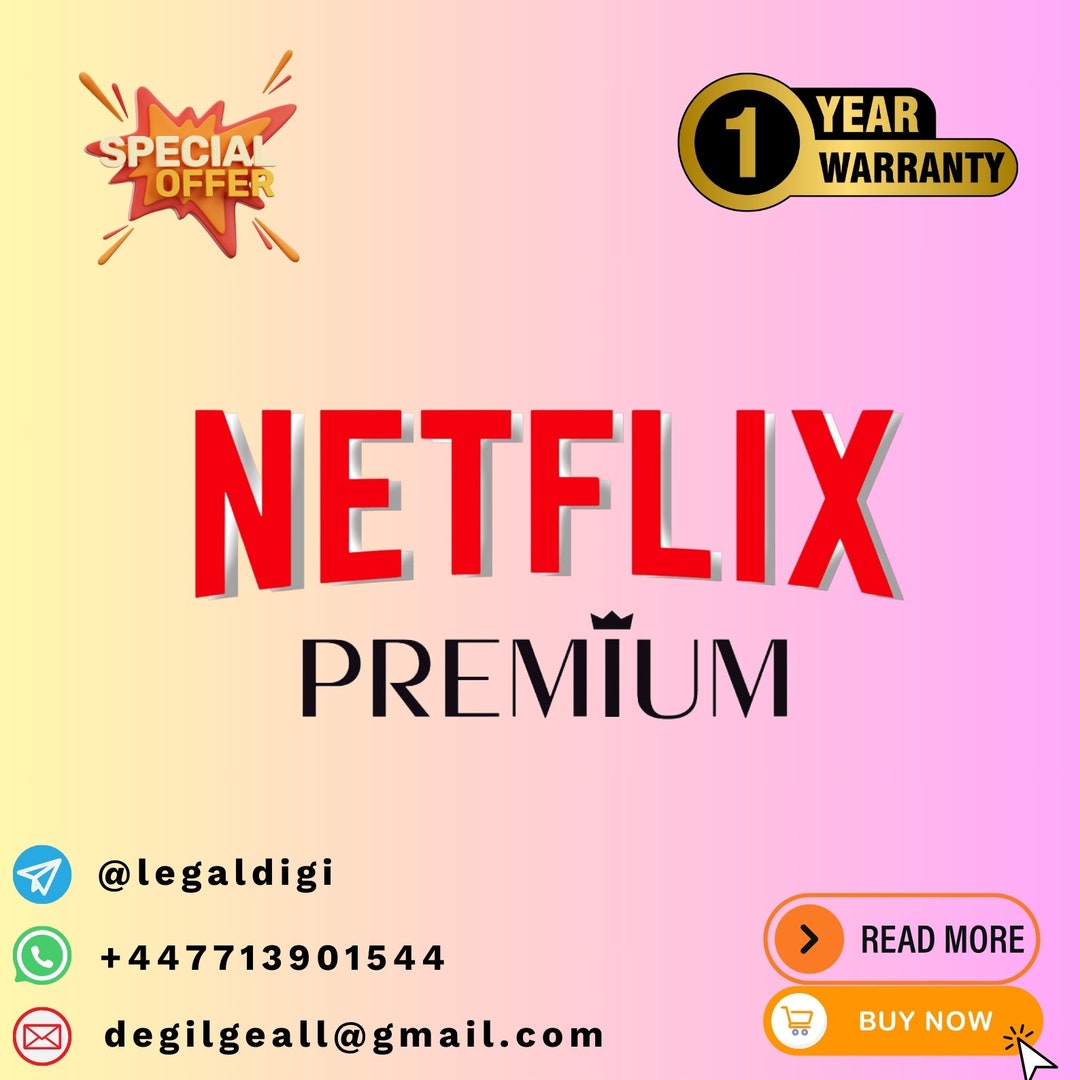Netflix 4K Netflix Premium Subscription 1 Year - Etsy